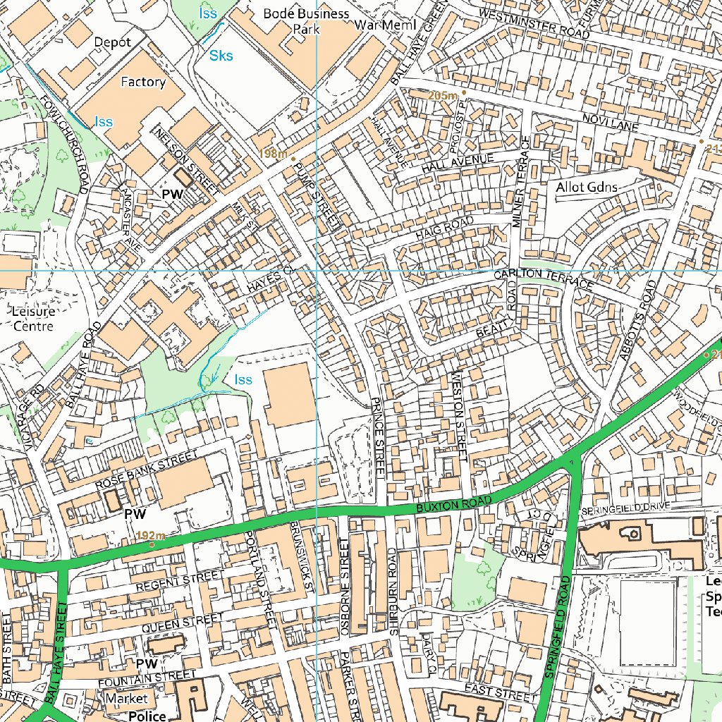 Dane Ward 1 (1:10,000) Map by UK Topographic Maps | Avenza Maps