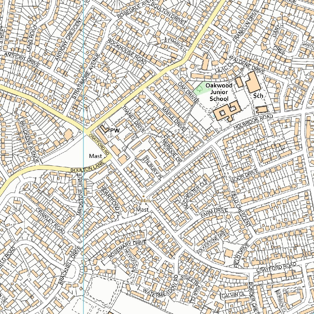 Aston Ward 1 (1:10,000) Map by UK Topographic Maps | Avenza Maps