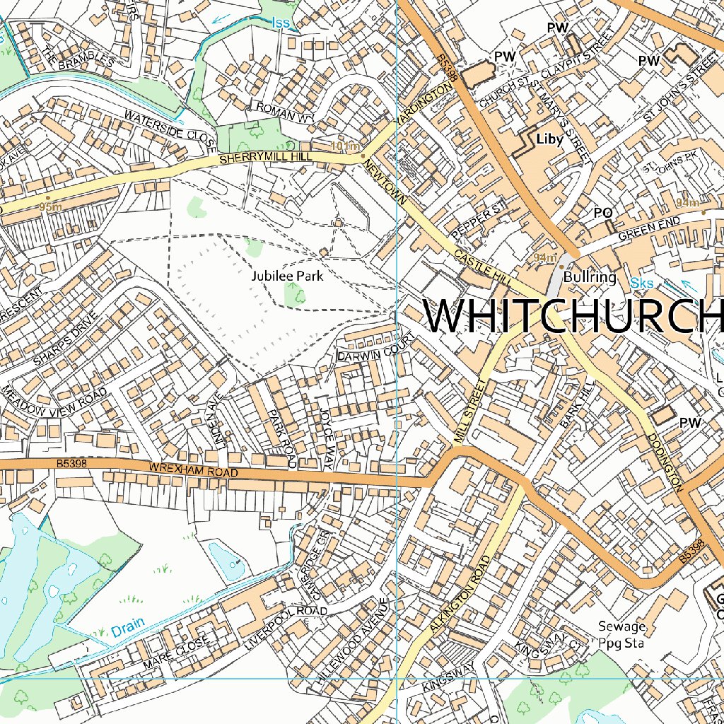Wrecsam - Wrexham 4 (1:10,000) Map by UK Topographic Maps | Avenza Maps