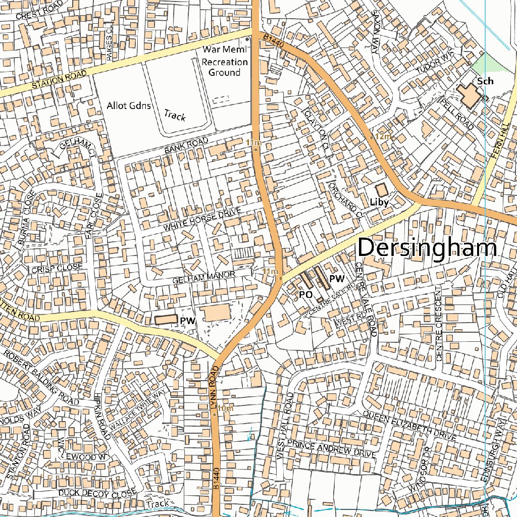 Dersingham Ward 1 (1:10,000) Map by UK Topographic Maps | Avenza Maps