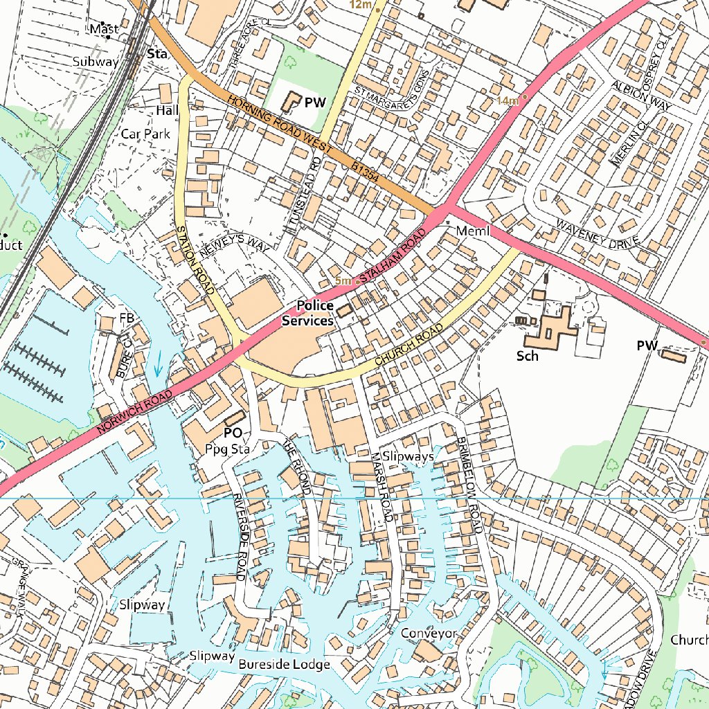 Hoveton & Tunstead Ward 1 (1:10,000) Map by UK Topographic Maps ...