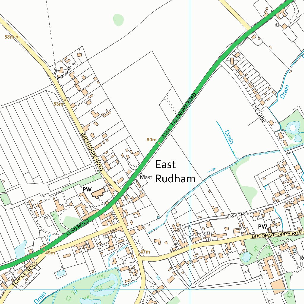 Bircham with Rudhams Ward 1 (1:10,000) Map by UK Topographic Maps ...