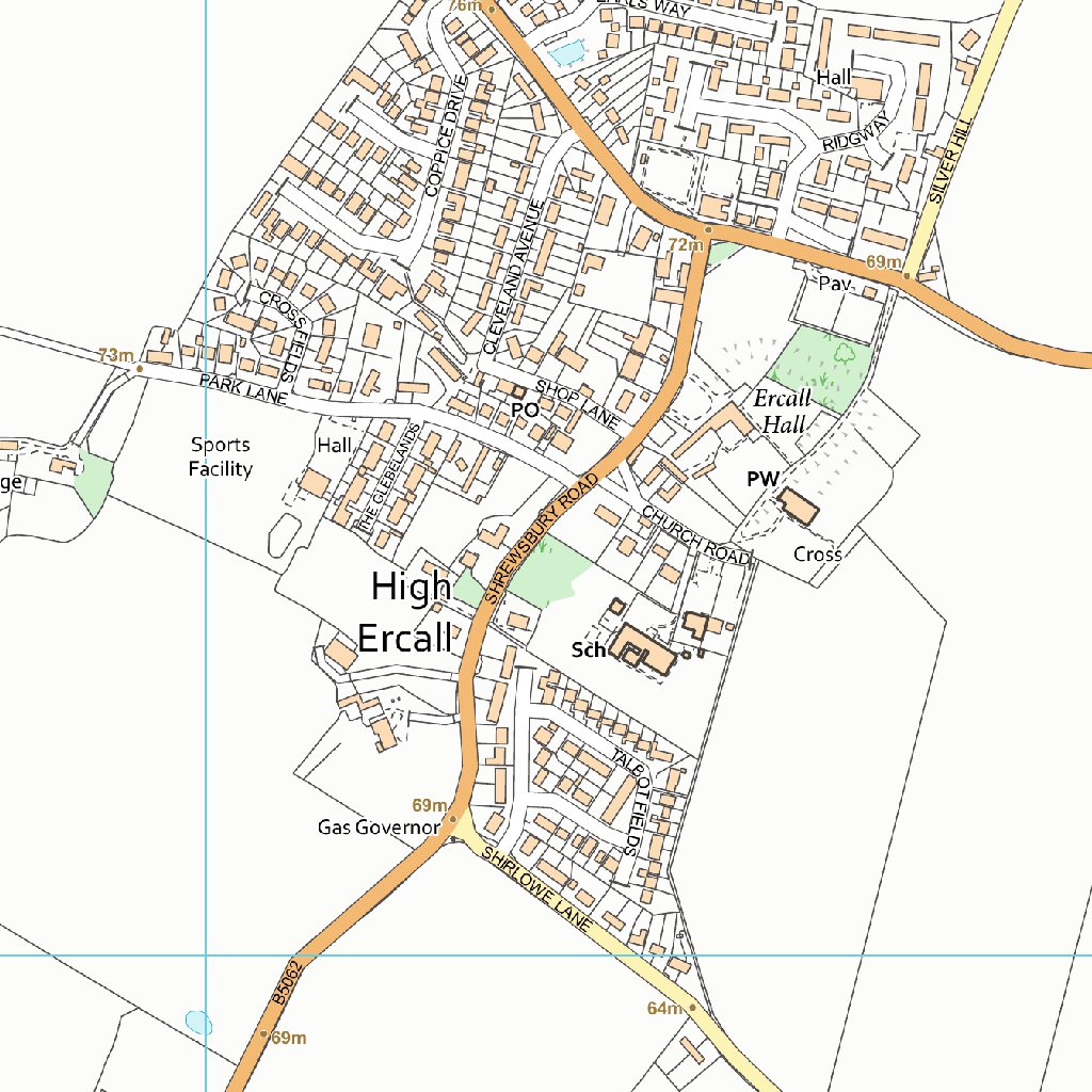 Ercall Magna Ward 1 (1:10,000) Map by UK Topographic Maps | Avenza Maps