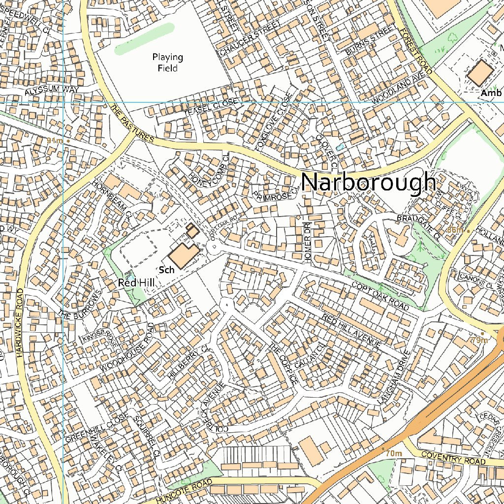 Newbold Verdon with Desford and Peckleton Ward 1 (1:10,000) Map by UK ...