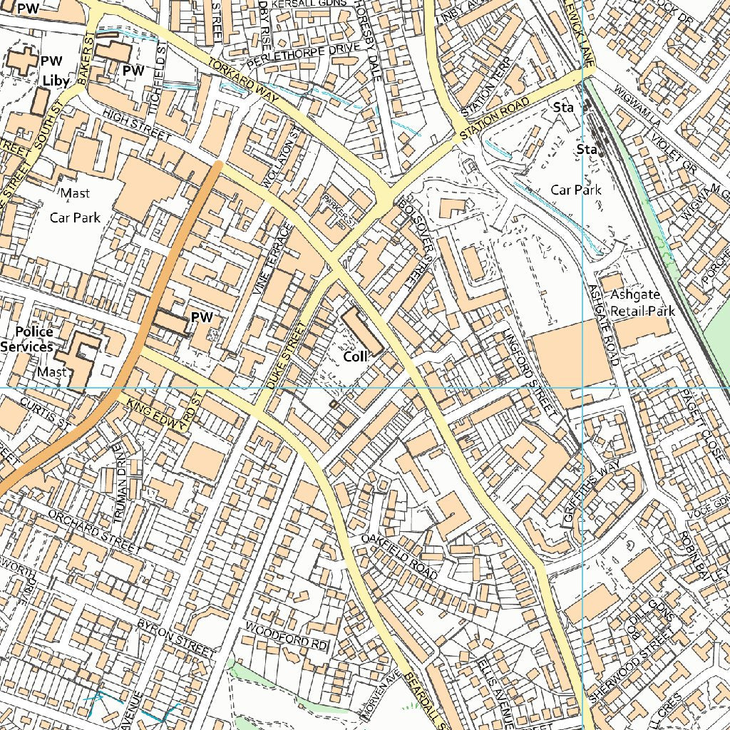 Annesley & Kirkby Woodhouse Ward 1 (1:10,000) Map by UK Topographic ...