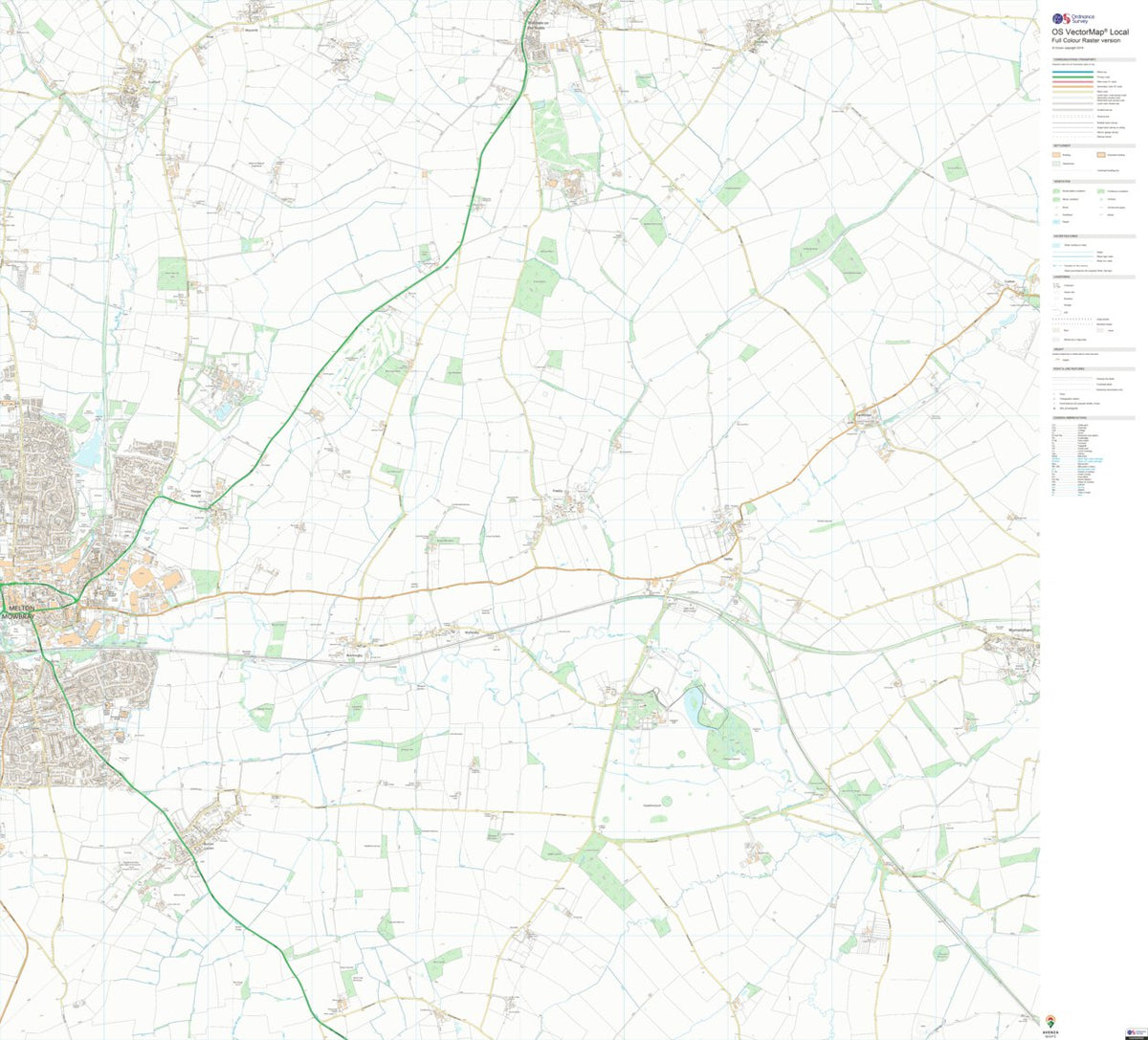Wymondham Ward 1 (1:10,000) Map by UK Topographic Maps | Avenza Maps