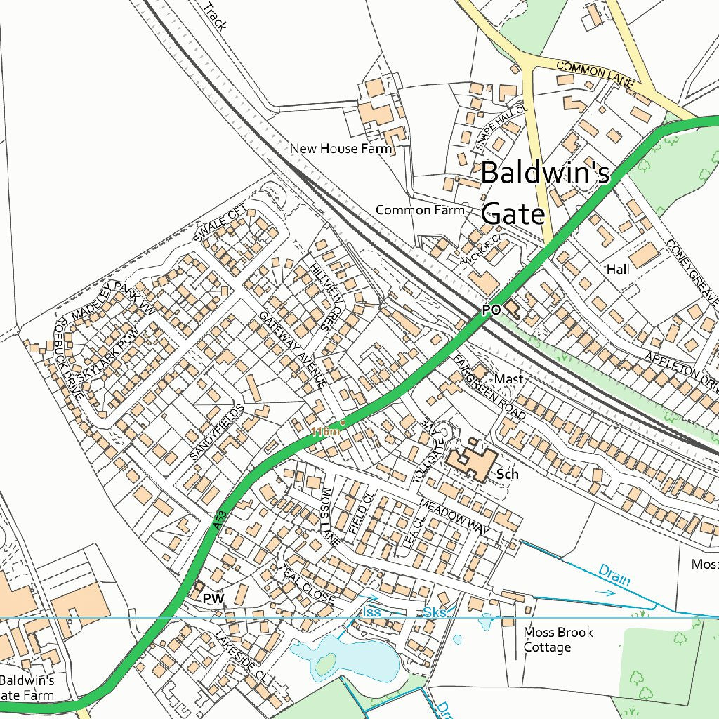 Maer & Whitmore Ward 1 (1:10,000) Map by UK Topographic Maps | Avenza Maps