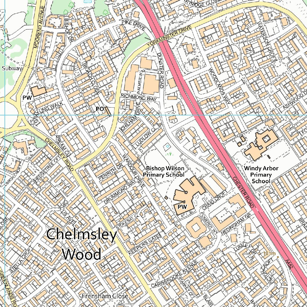 Sutton Walmley & Minworth Ward 1 (1:10,000) Map by UK Topographic Maps ...