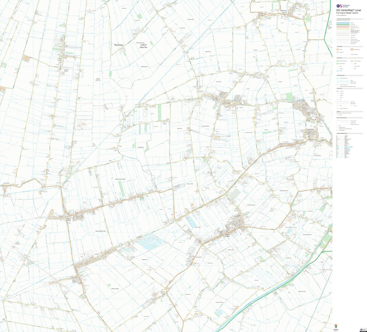 Parson Drove & Wisbech St. Mary Ward 1 (1:10,000) Map by UK Topographic ...