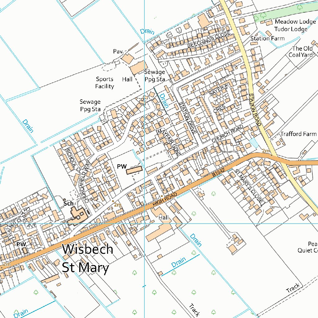 Parson Drove & Wisbech St. Mary Ward 1 (1:10,000) Map by UK Topographic ...