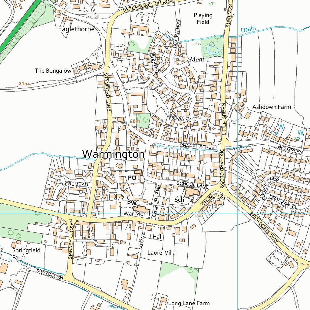Orton Waterville Ward 1 (1:10,000) Map by UK Topographic Maps | Avenza Maps