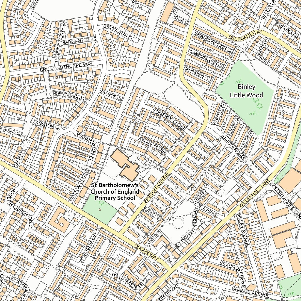 Revel and Binley Woods Ward 1 (1:10,000) Map by UK Topographic Maps ...