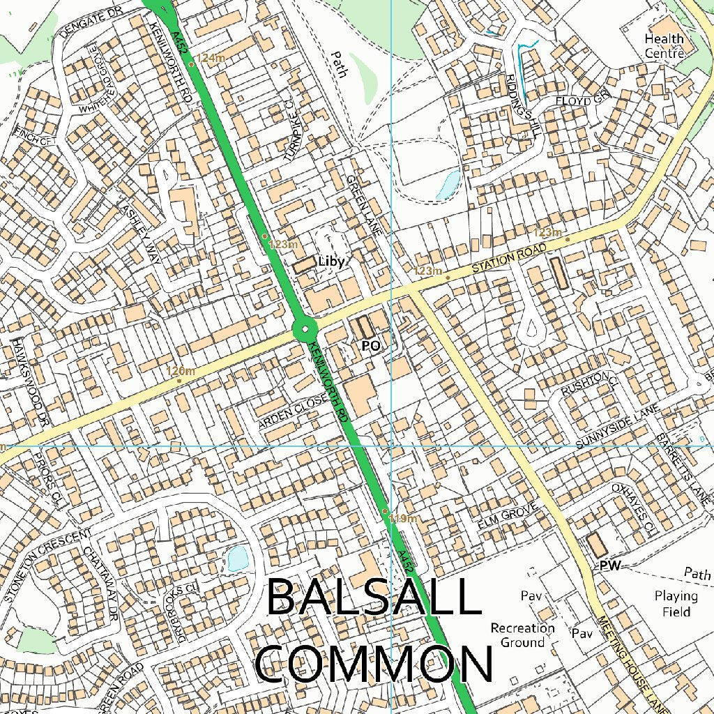 Bickenhill Ward 1 (1:10,000) Map by UK Topographic Maps | Avenza Maps