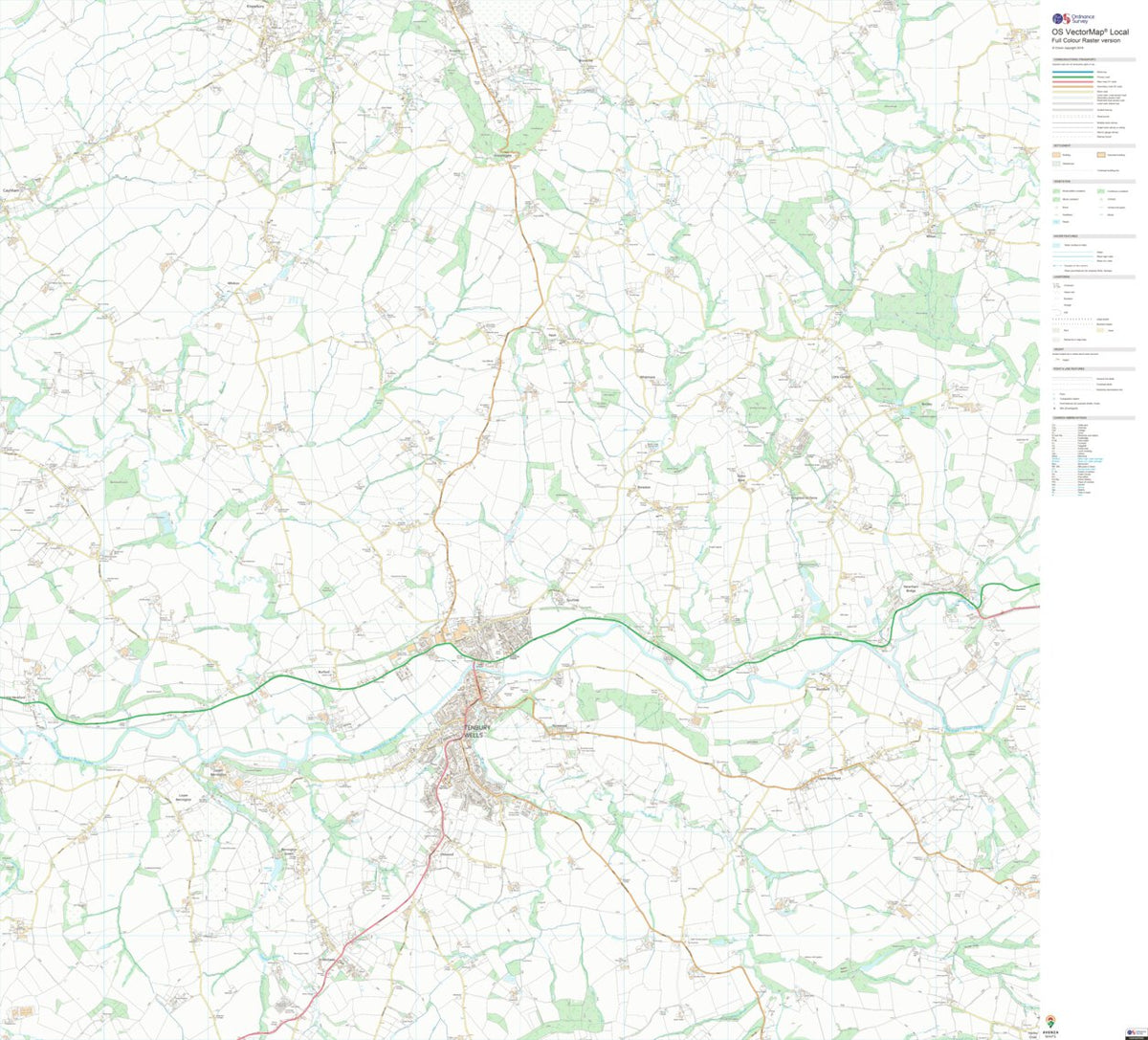Tenbury Ward 1 (1:10,000) Map by UK Topographic Maps | Avenza Maps