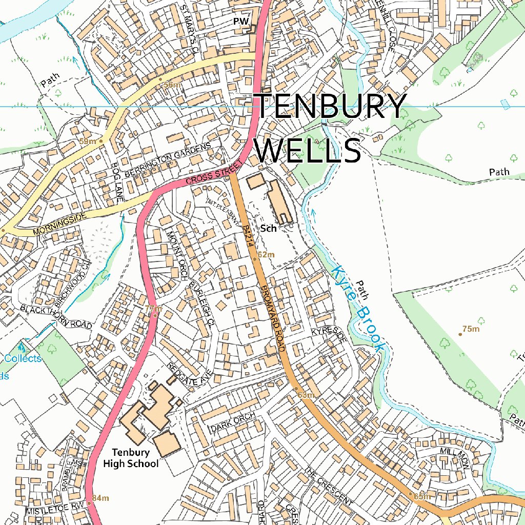 Tenbury Ward 1 (1:10,000) Map by UK Topographic Maps | Avenza Maps
