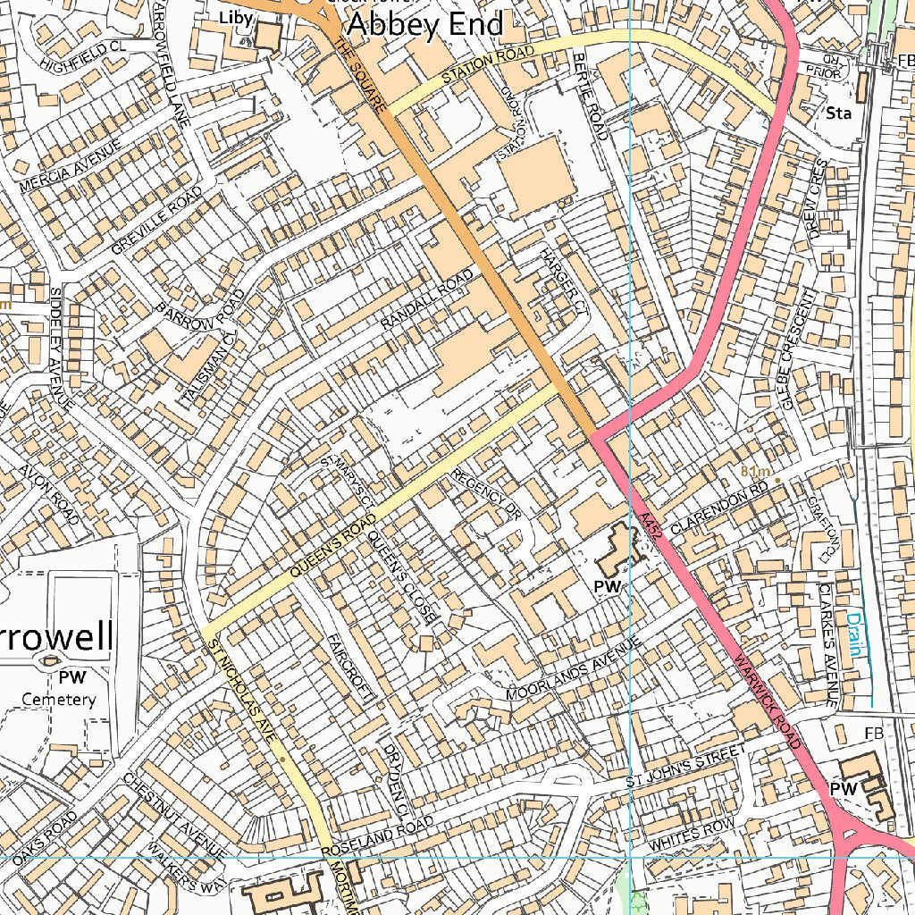Cubbington & Leek Wootton Ward 1 (1:10,000) Map by UK Topographic Maps ...