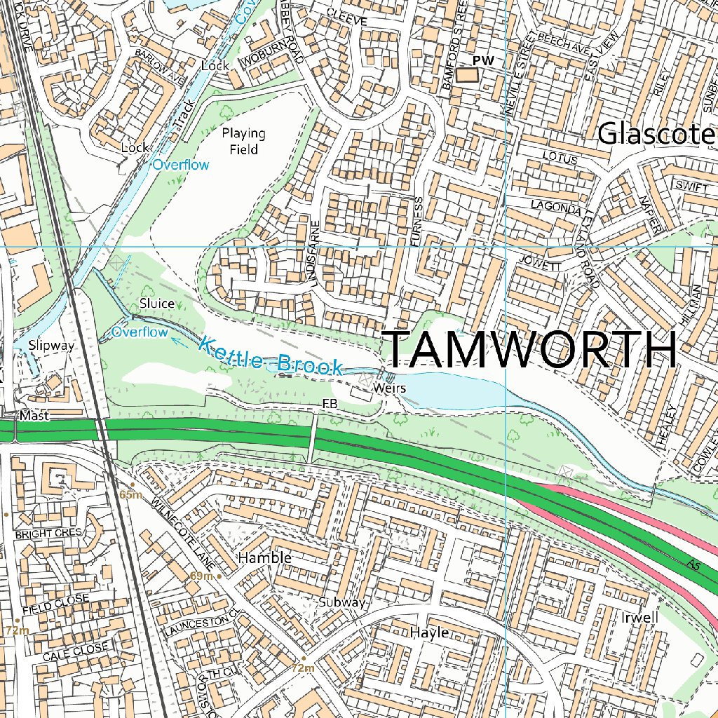 Curdworth Ward 1 (1:10,000) Map by UK Topographic Maps | Avenza Maps