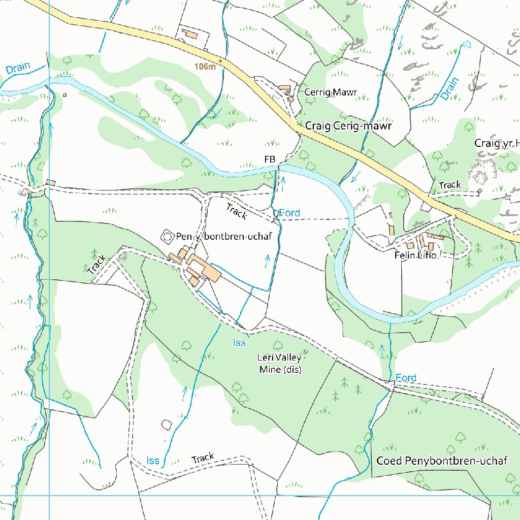 Sir Ceredigion - Ceredigion 2 (1:10,000) Map by UK Topographic Maps ...