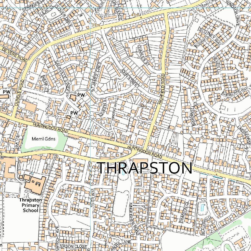 Thrapston Ward 1 (1:10,000) Map by UK Topographic Maps | Avenza Maps