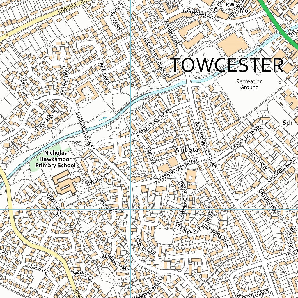 Towcester and Roade Ward 1 (1:10,000) Map by UK Topographic Maps ...