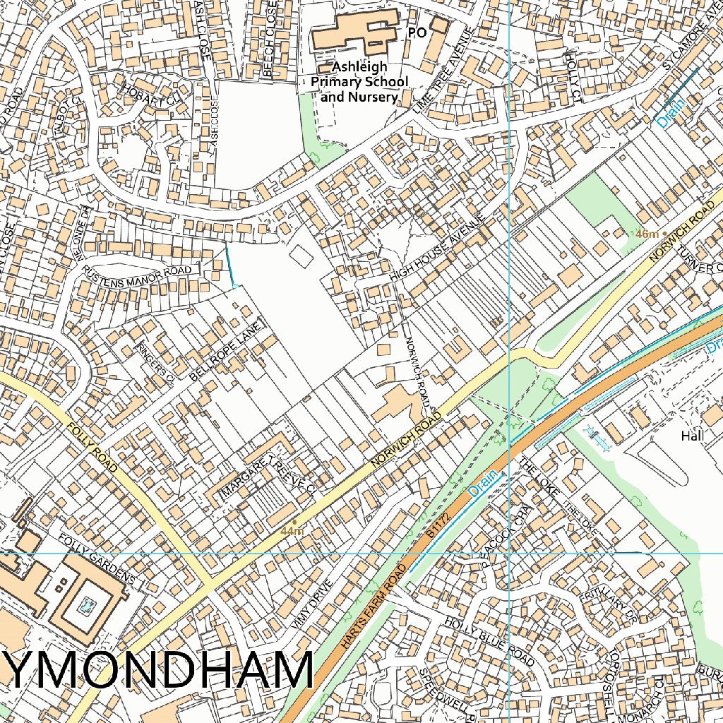 South Wymondham Ward 1 (1:10,000) Map by UK Topographic Maps | Avenza Maps