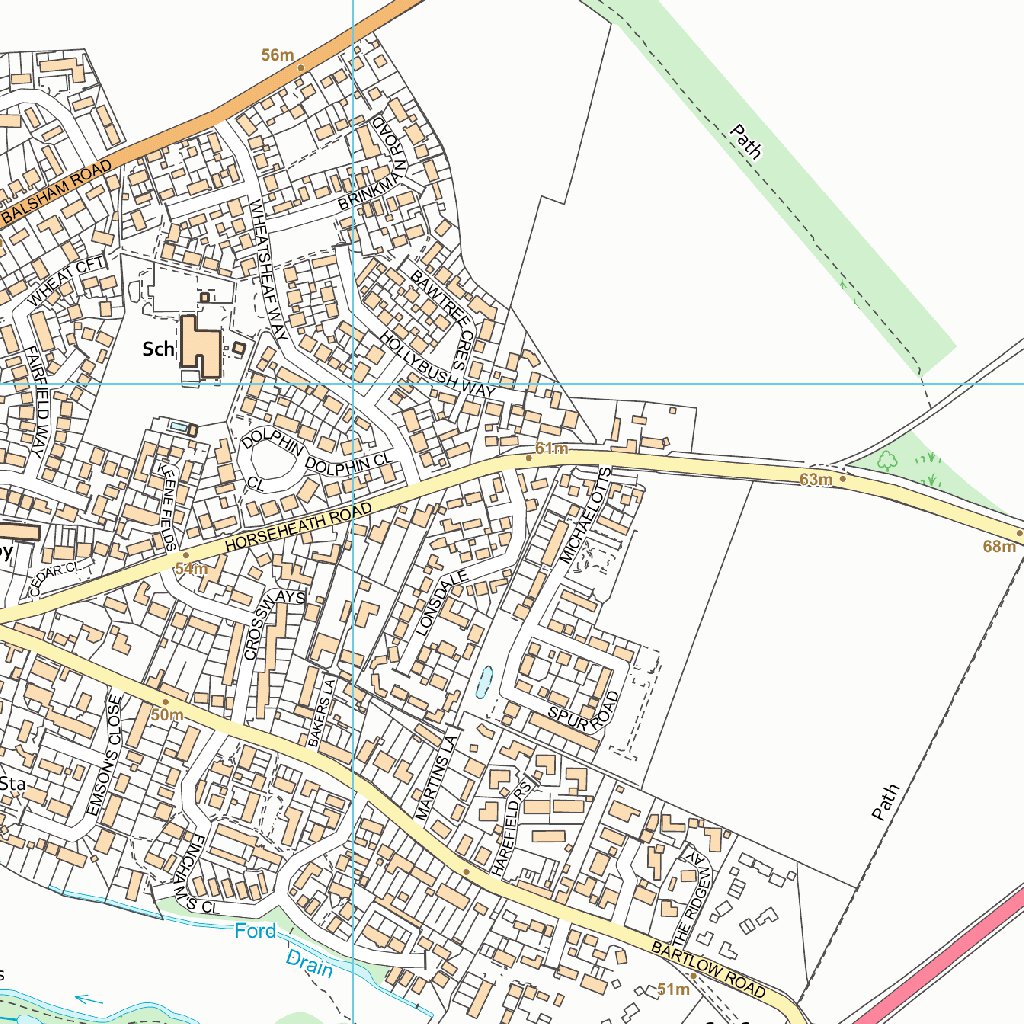Balsham Ward 1 (1:10,000) Map by UK Topographic Maps | Avenza Maps