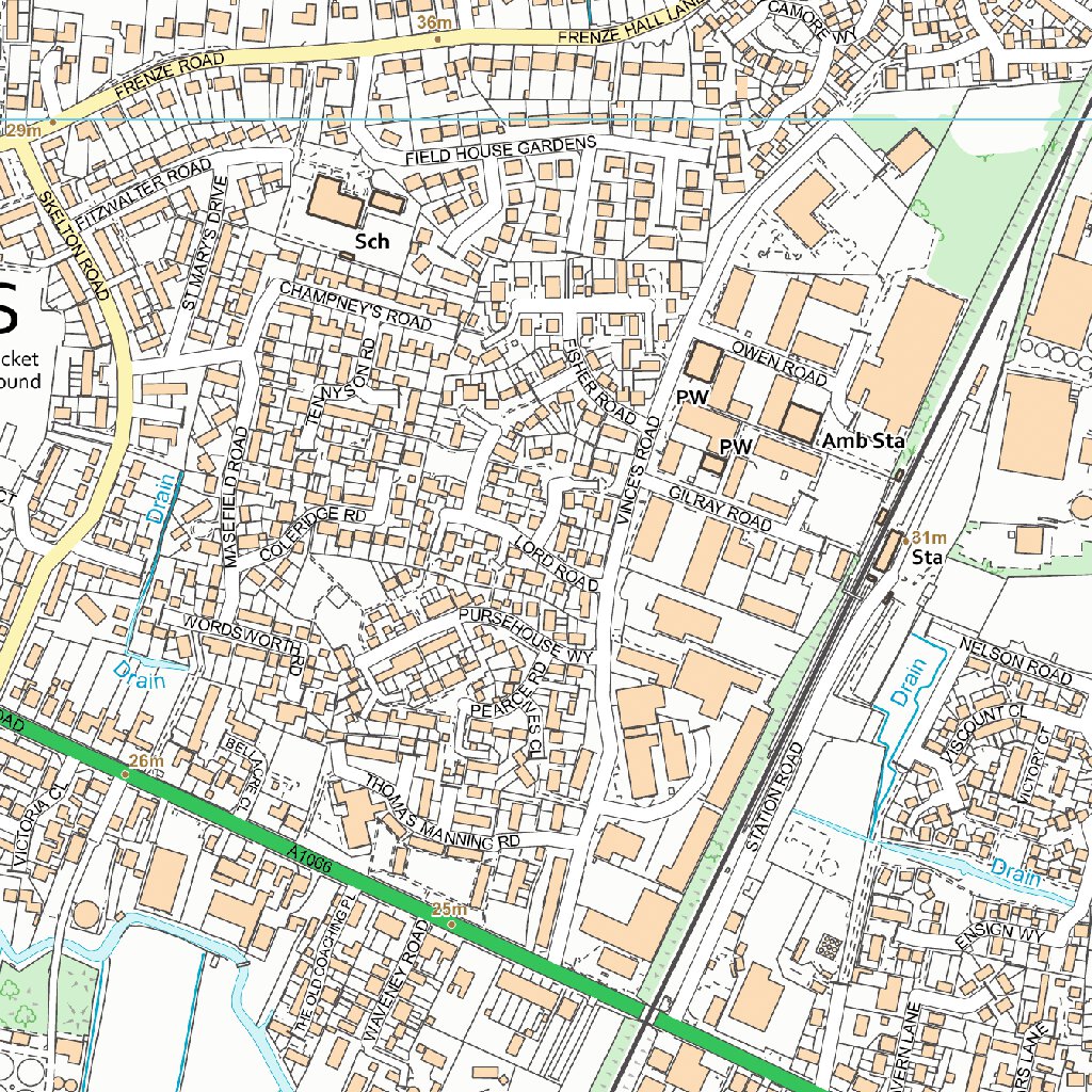 Bressingham & Burston Ward 1 (1:10,000) Map by UK Topographic Maps ...