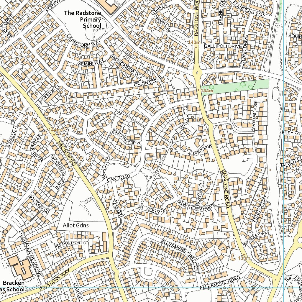 Brackley Ward 1 (1:10,000) Map by UK Topographic Maps | Avenza Maps