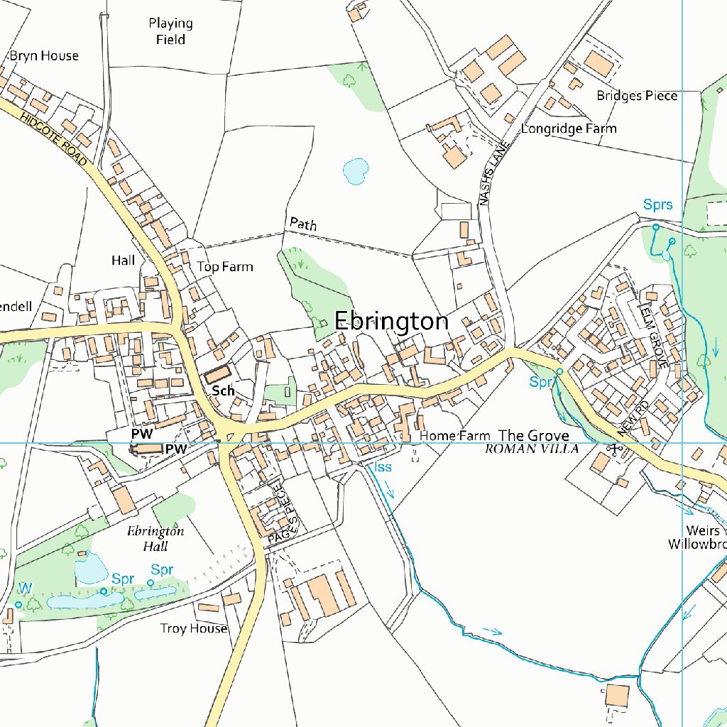 Blockley Ward 1 (1:10,000) Map by UK Topographic Maps | Avenza Maps