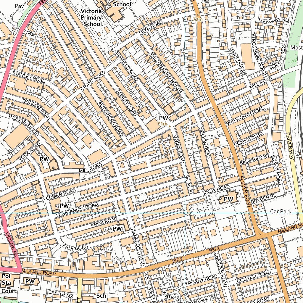 Earls Barton Ward 1 (1:10,000) Map by UK Topographic Maps | Avenza Maps
