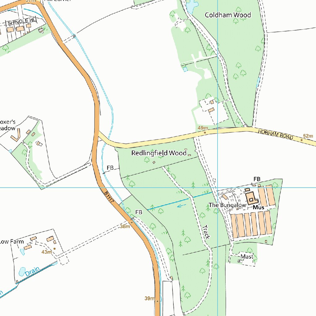 Hoxne & Worlingworth Ward 1 (1:10,000) Map by UK Topographic Maps ...