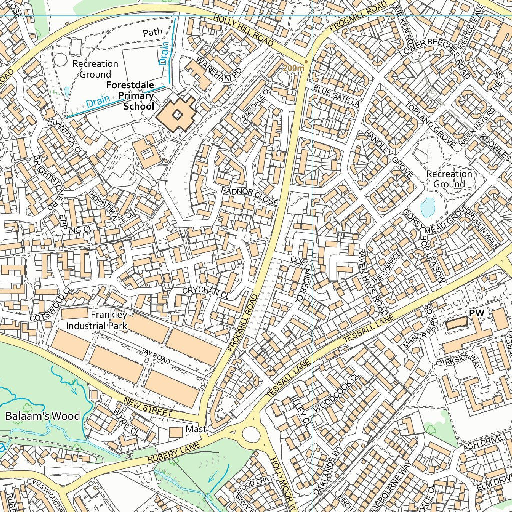 Belbroughton & Romsley Ward 1 (1:10,000) Map by UK Topographic Maps ...