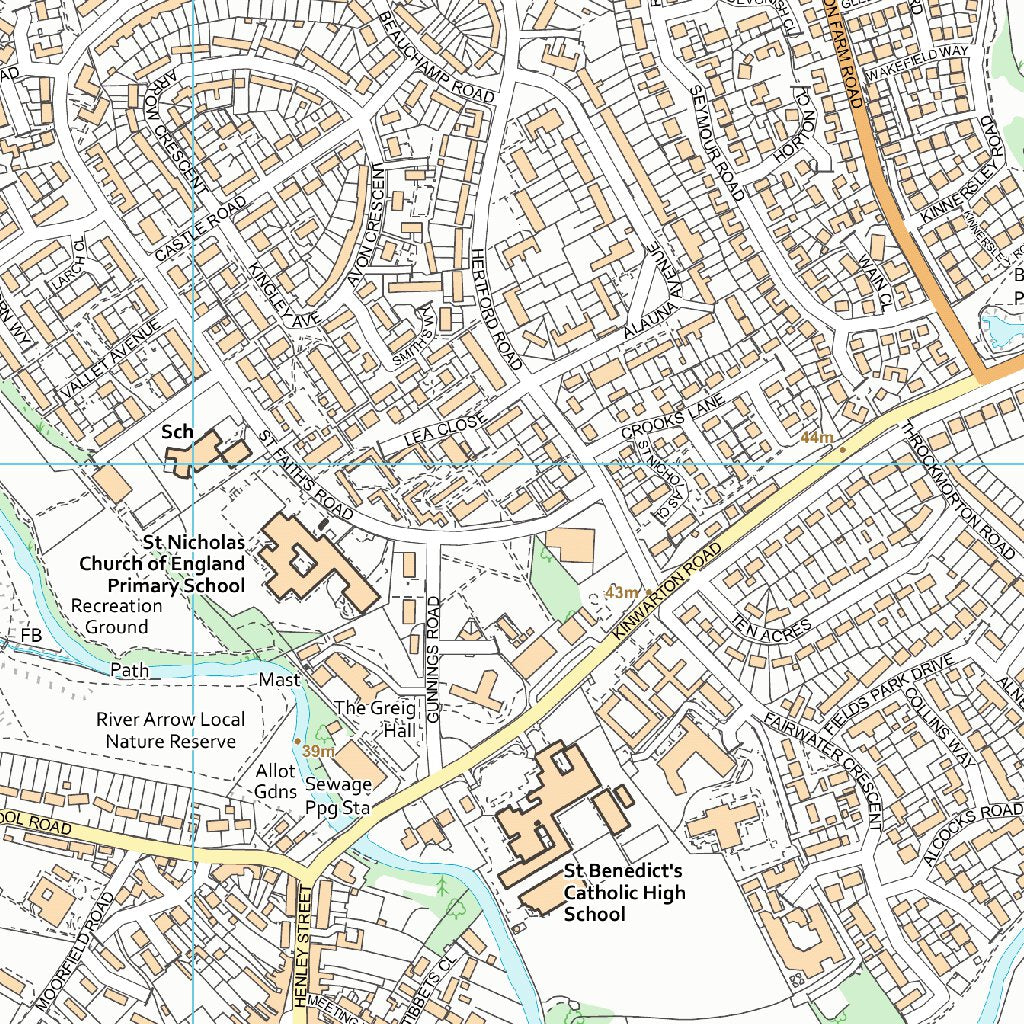 Salford Priors & Alcester Rural Ward 1 (1:10,000) Map by UK Topographic ...