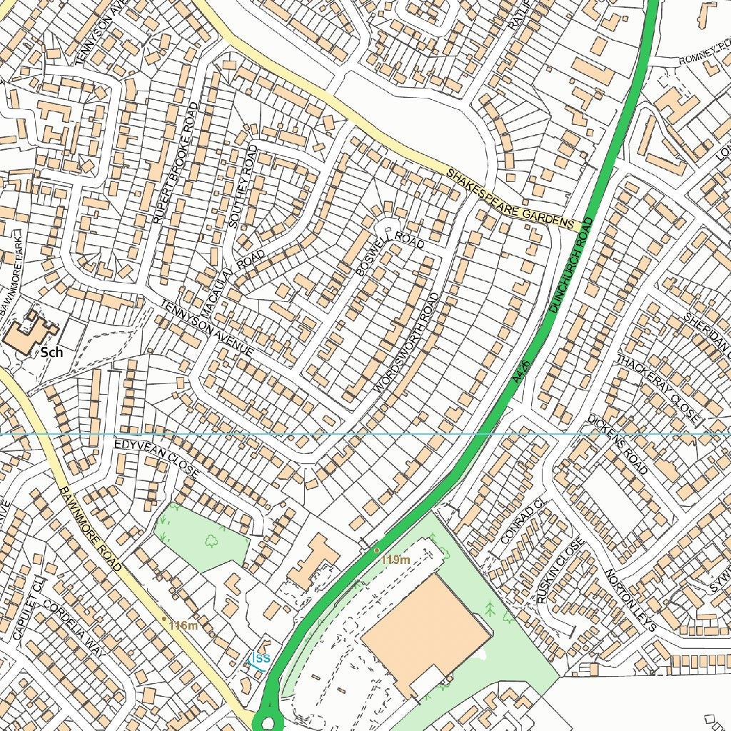 Leam Valley Ward 1 (1:10,000) Map by UK Topographic Maps | Avenza Maps