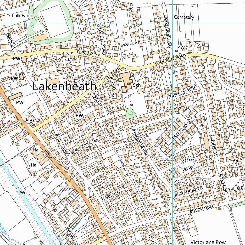 Lakenheath Ward 1 (1:10,000) Map by UK Topographic Maps | Avenza Maps