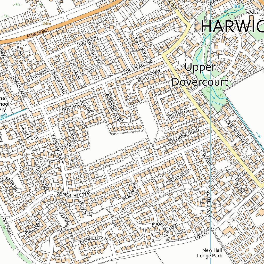 The Oakleys & Wix Ward 1 (1:10,000) Map by UK Topographic Maps | Avenza ...