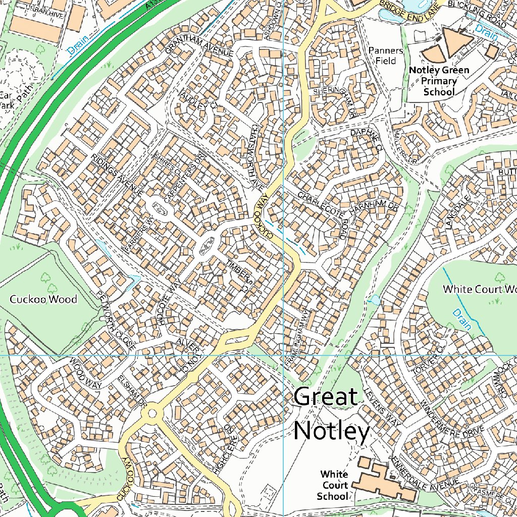 Felsted & Stebbing Ward 1 (1:10,000) Map by UK Topographic Maps ...