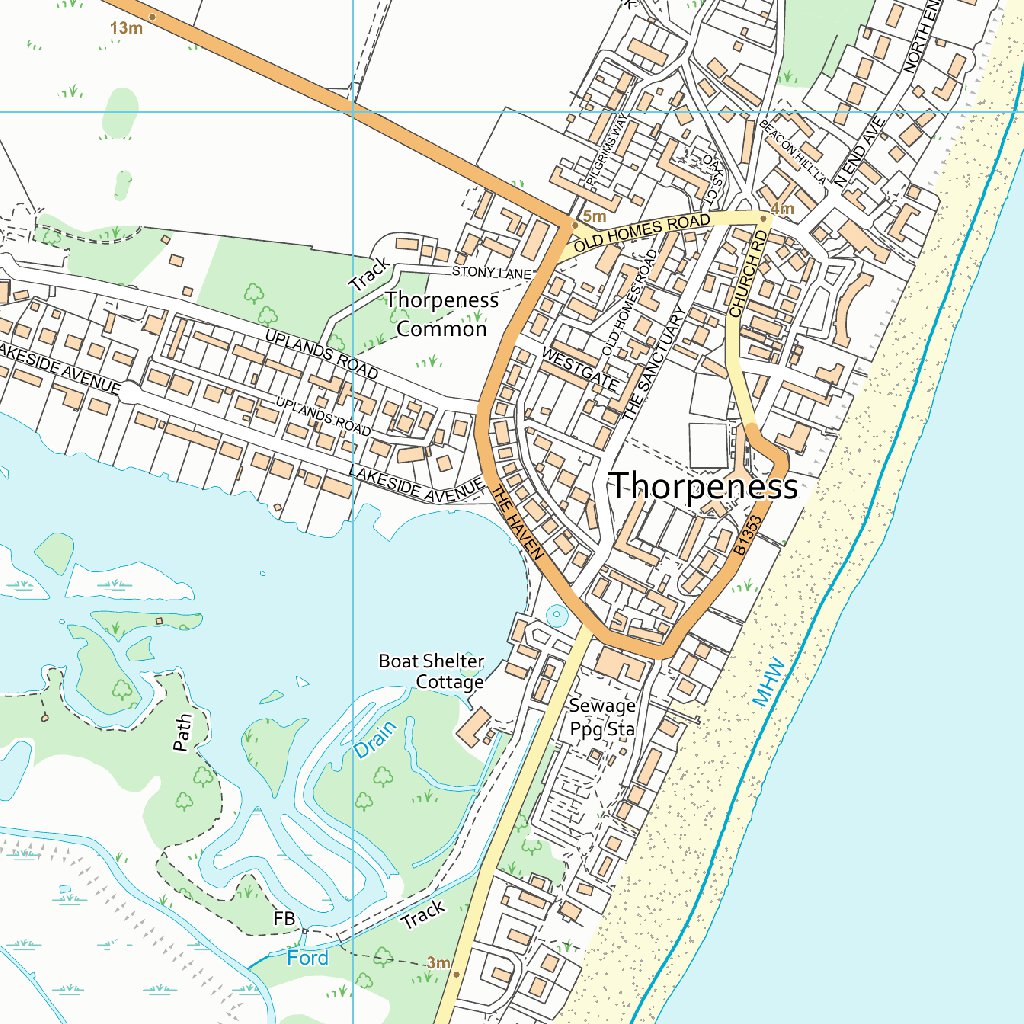 Aldeburgh & Leiston Ward 2 (1:10,000) Map by UK Topographic Maps ...