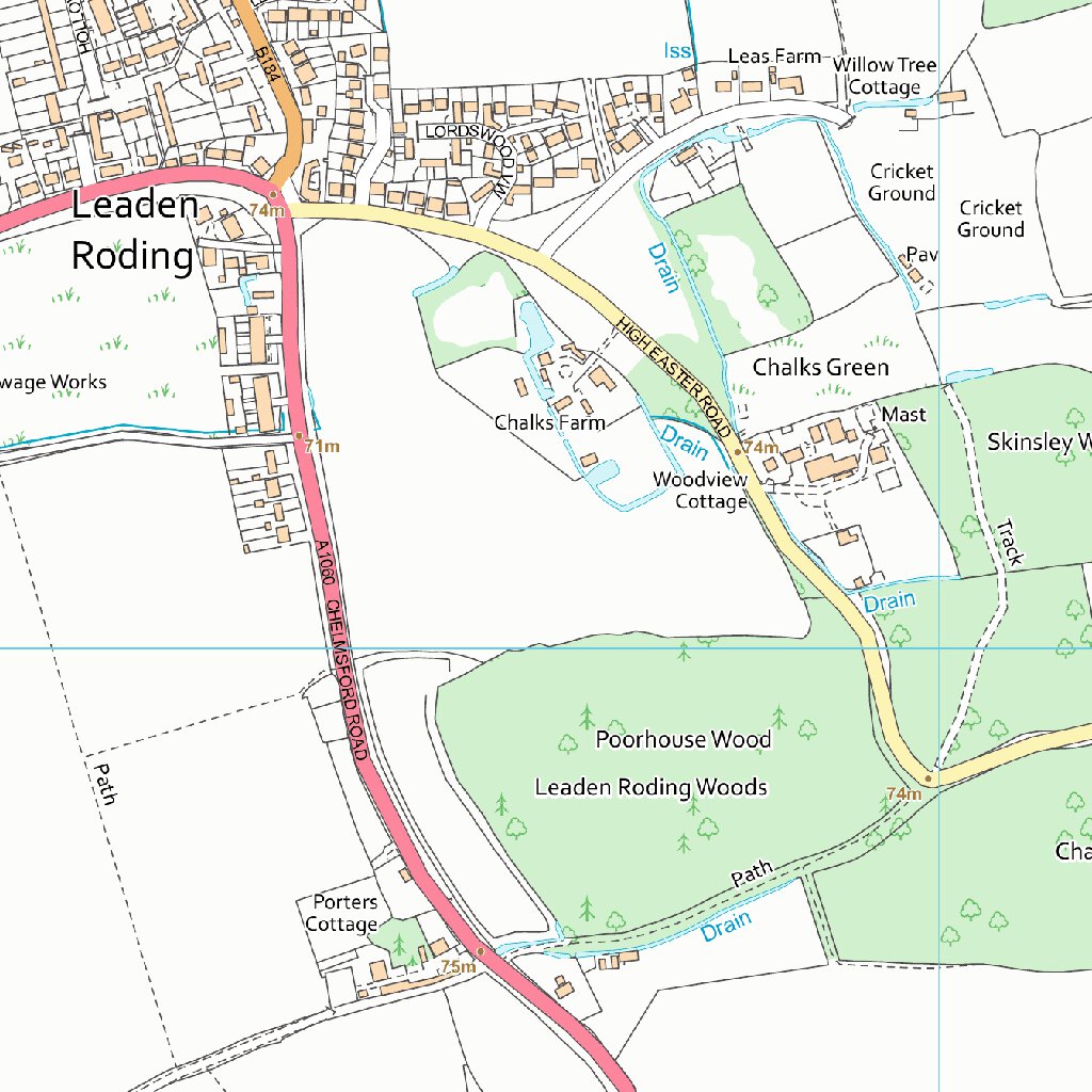 High Ongar, Willingale and The Rodings Ward 1 (1:10,000) Map by UK ...