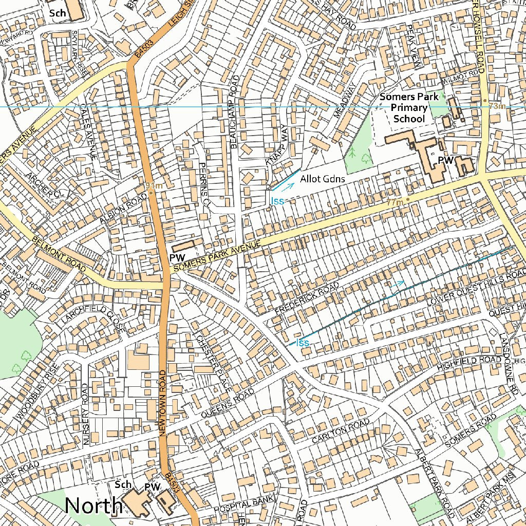 Powick & the Hanleys Ward 1 (1:10,000) Map by UK Topographic Maps ...