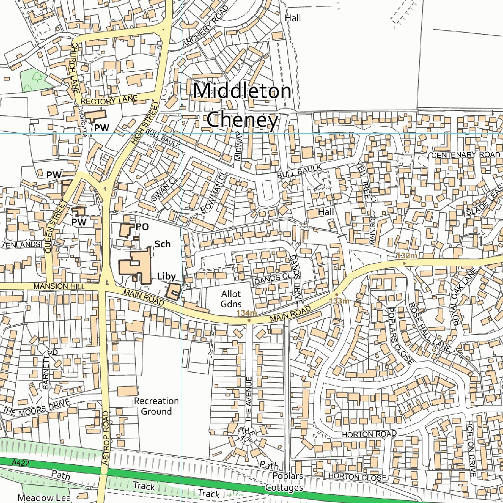 Middleton Cheney Ward 1 (1:10,000) Map by UK Topographic Maps | Avenza Maps