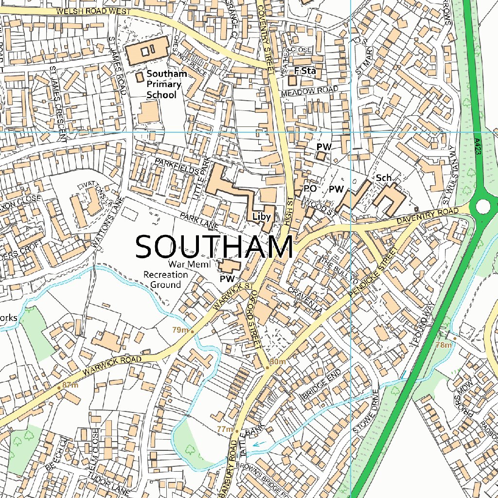 Harbury Ward 1 (1:10,000) Map by UK Topographic Maps | Avenza Maps