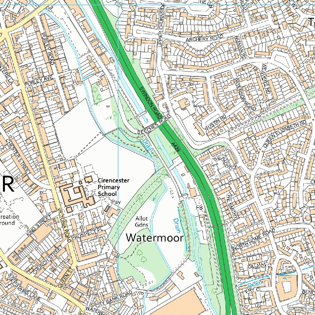 Kemble Ward 1 (1:10,000) Map by UK Topographic Maps | Avenza Maps