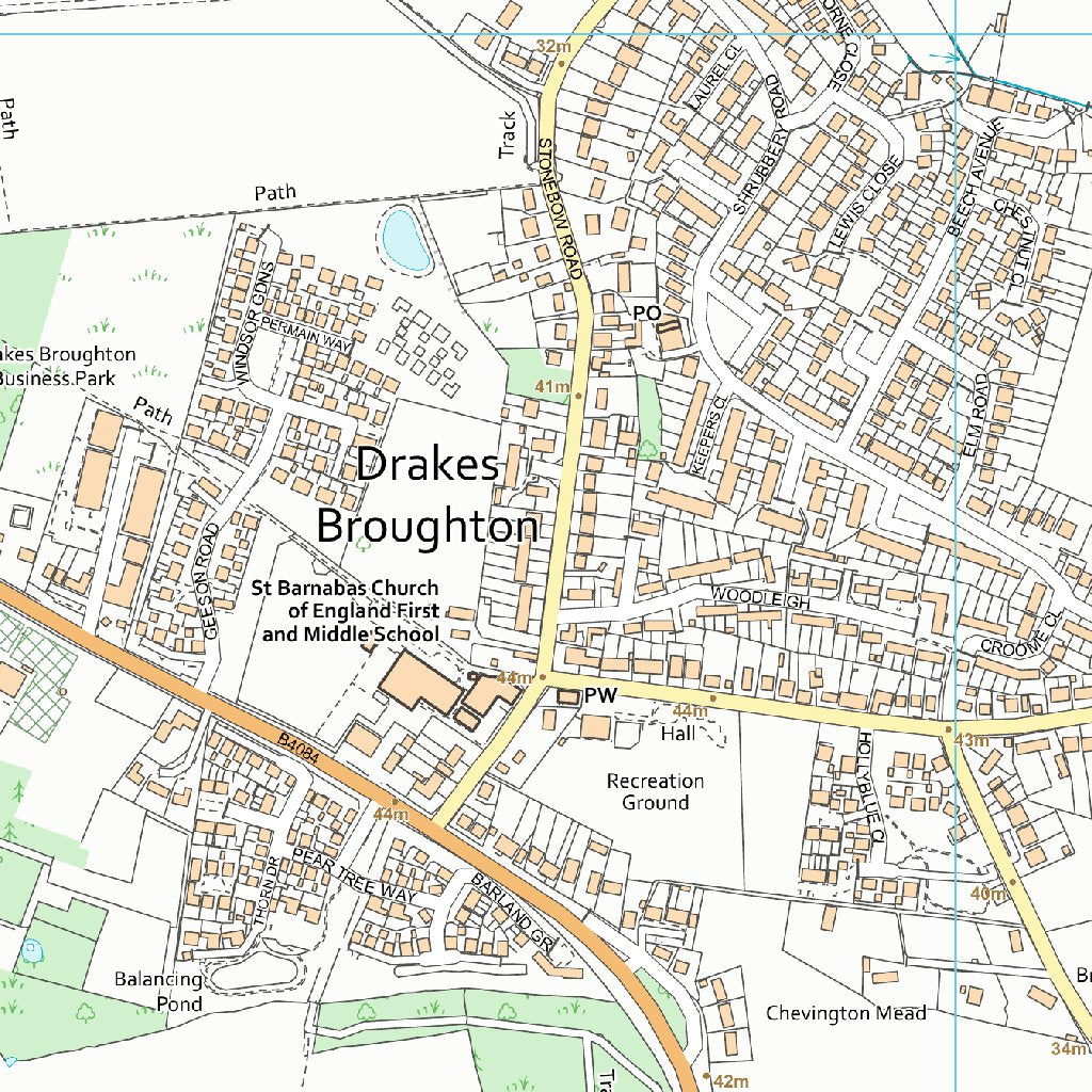 Drakes Broughton, Norton & Whittington Ward 1 (1:10,000) Map by UK ...
