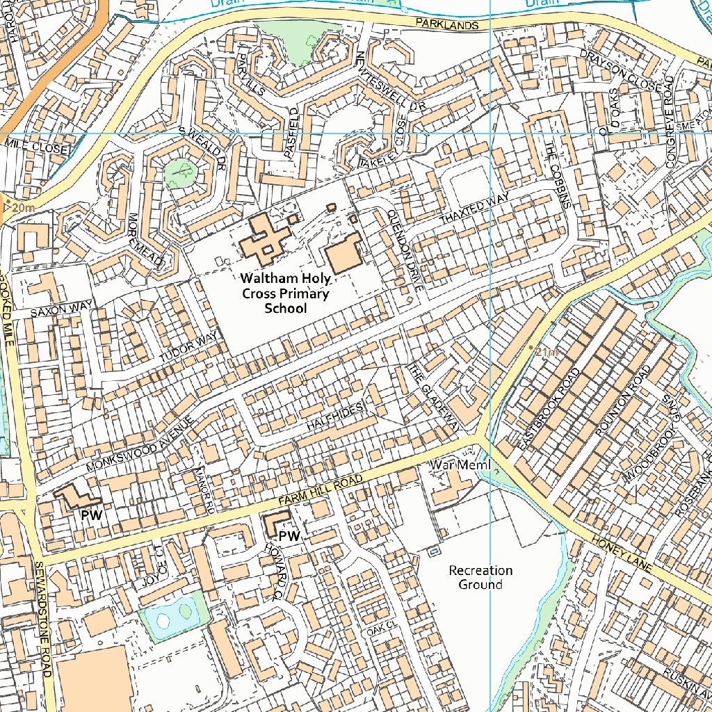 Waltham Abbey High Beach Ward 1 (1:10,000) Map by UK Topographic Maps ...