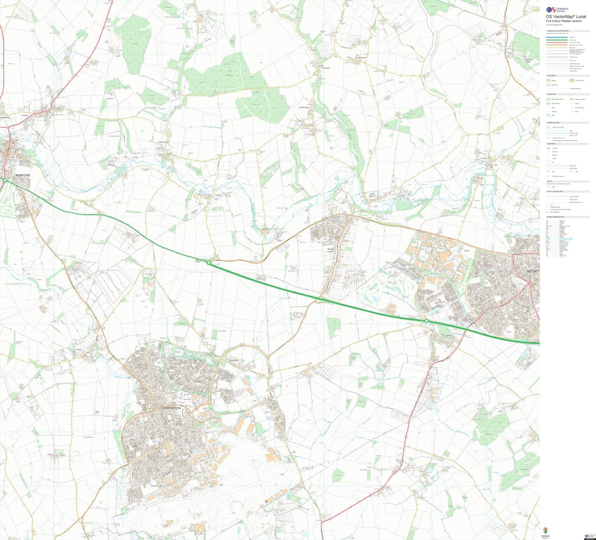 Brize Norton and Shilton Ward 1 (1:10,000) Map by UK Topographic Maps ...