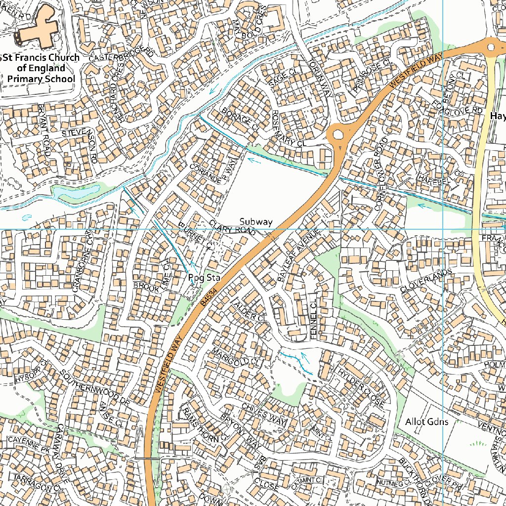 Rodbourne Cheney Ward 1 (1:10,000) Map by UK Topographic Maps | Avenza Maps