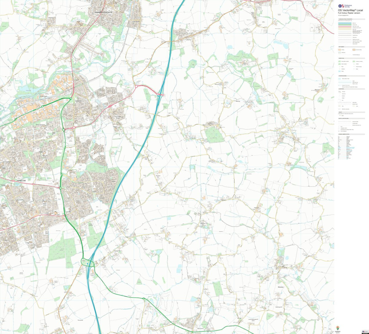 Hastingwood, Matching and Sheering Village Ward 1 (1:10,000) Map by UK ...