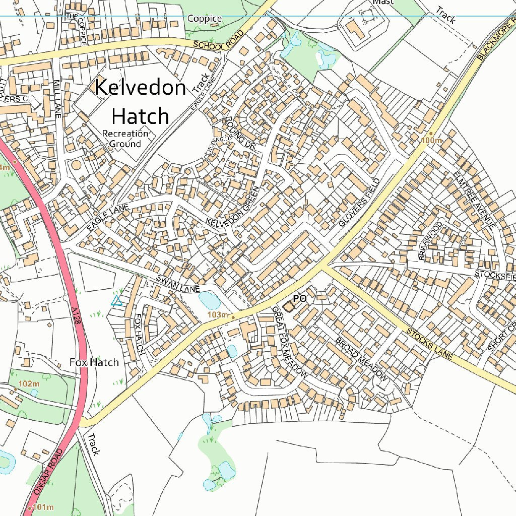 Ingatestone, Fryerning and Mountnessing Ward 1 (1:10,000) Map by UK ...