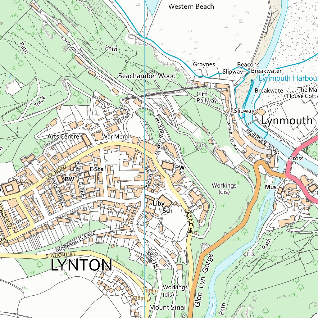Lynton & Lynmouth Ward 1 (1:10,000) Map by UK Topographic Maps | Avenza ...